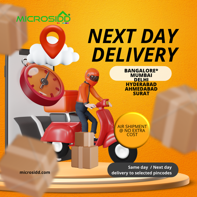Same Day and Next Day Delivery on microsidd.com starts from 14-07-2025 – Microsidd India