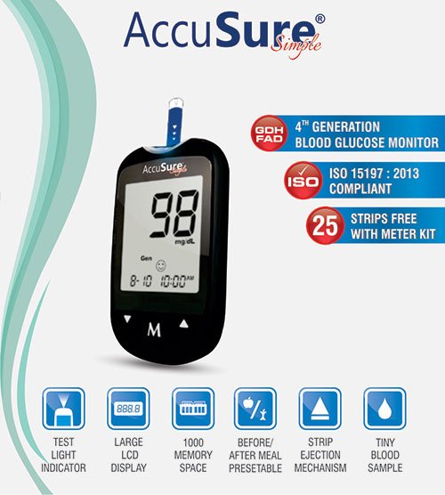AccuSure Simple Glucometer